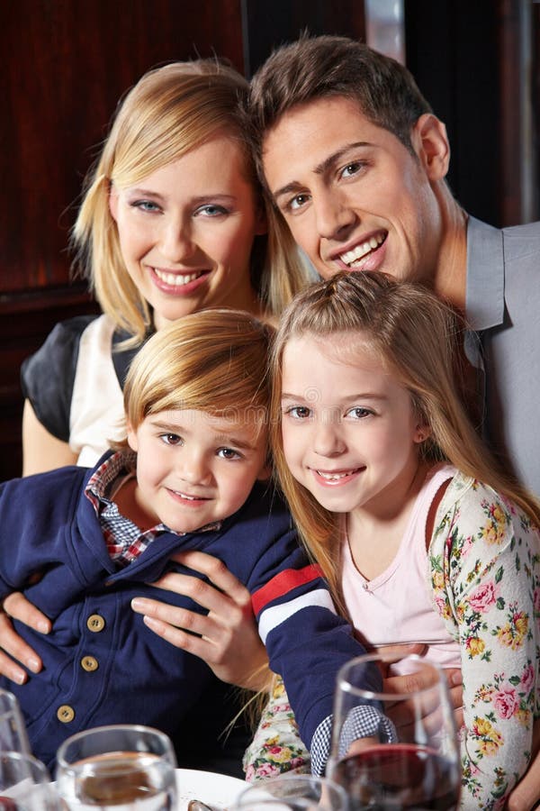 Happy Family with Two Children Stock Photo - Image of childhood, love ...