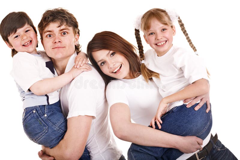 Happy Family Upbringing Children. Stock Image - Image of freedom ...