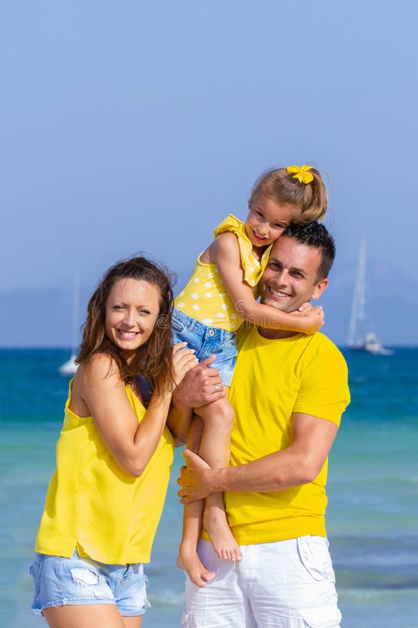 Happy Smiling Family Vacations Stock Image - Image of romance, holidays ...