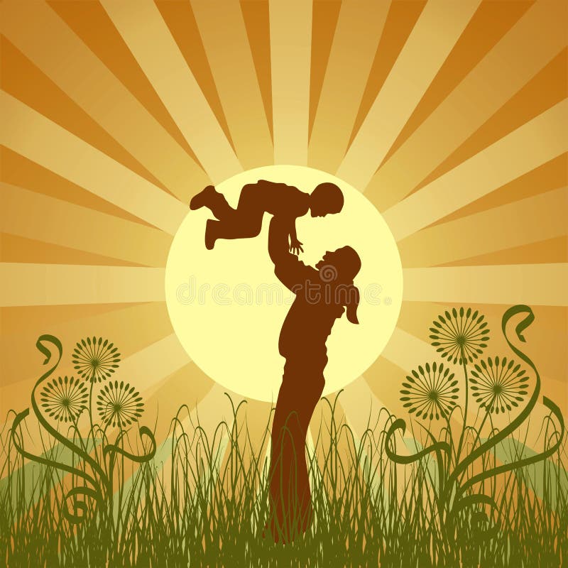 Happy family, vector stock vector. Illustration of abstract - 834622