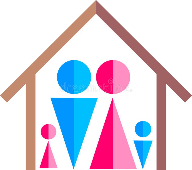 Family Union and Love in Heart Shape Logo Stock Vector - Illustration ...