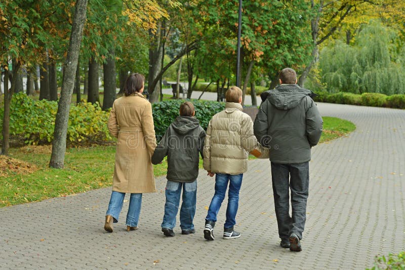 Happy Family walking stock image. Image of natural, landscape - 51433131