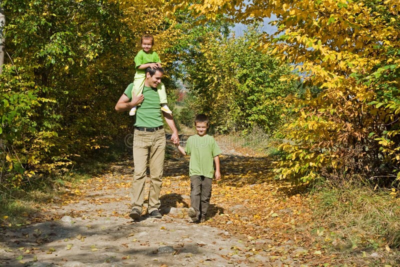 Family walk stock photo. Image of children, father, walking - 9722466