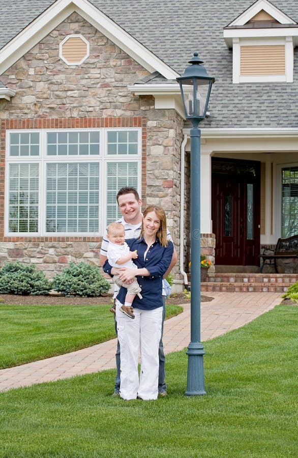 Happy Family in Yard stock photo. Image of couple, friends - 9585444