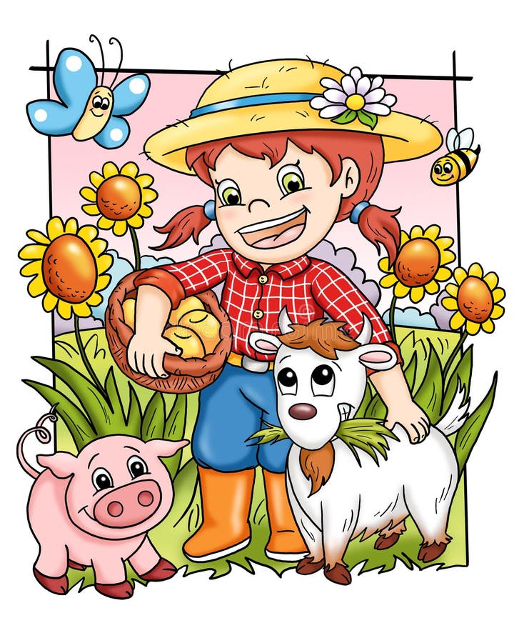 Happy farm stock vector. Illustration of boots, lawn - 14136128