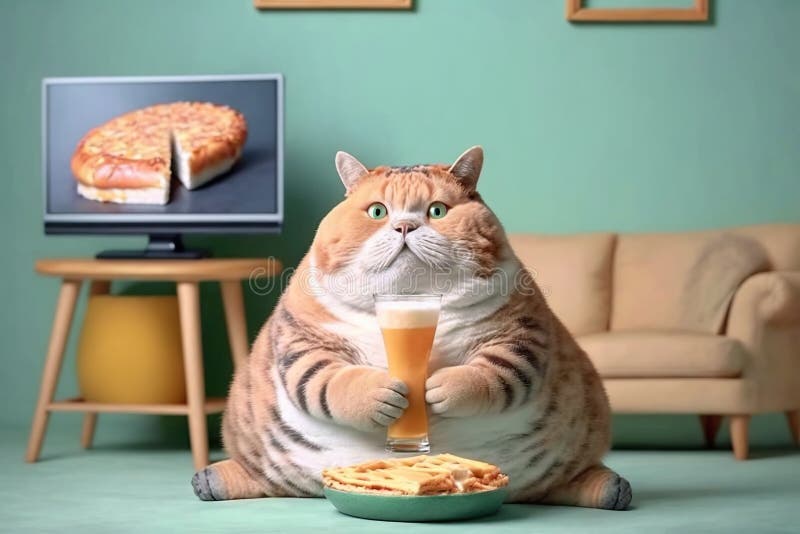 Happy Cat Eating Pizza Stock Illustrations – 67 Happy Cat Eating Pizza ...