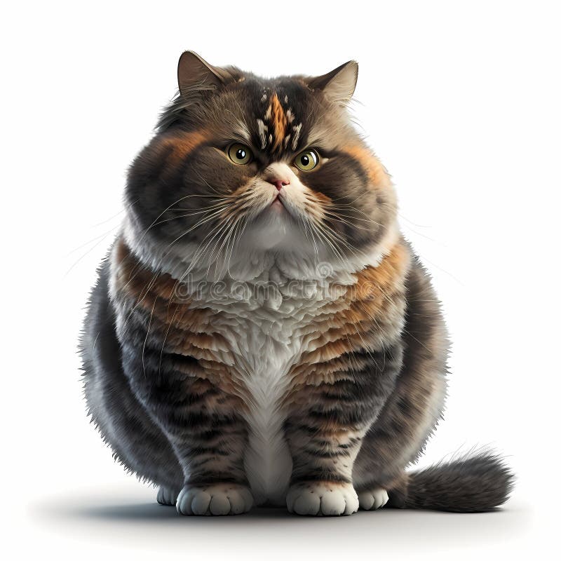 Happy Fat Cat. Generative AI Stock Image - Image of generative, young ...