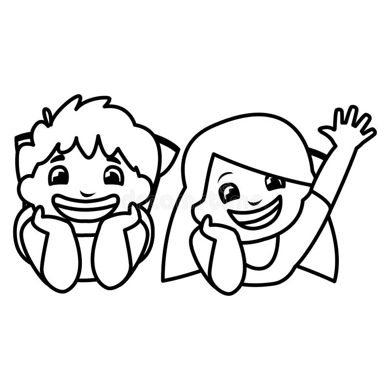 Happy fat kids characters stock vector. Illustration of cute - 141211774