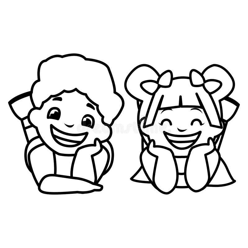 Happy fat kids characters stock vector. Illustration of holiday - 141211794