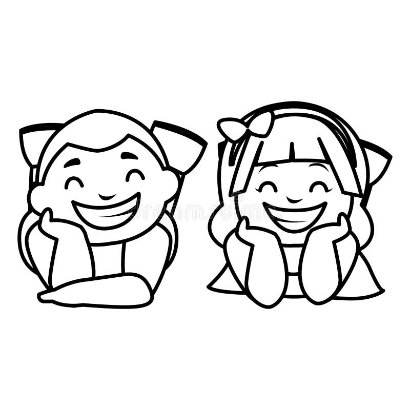 Happy fat kids characters stock vector. Illustration of euphoria ...