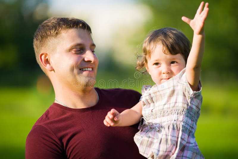 Happy father stock image. Image of holding, daughter - 10667761