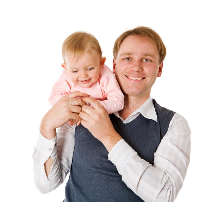 Happy Father stock image. Image of pacifier, caucasian - 17343923