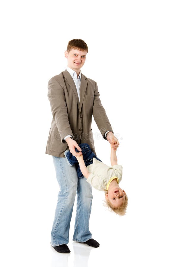 Happy Father stock image. Image of pacifier, caucasian - 17343923