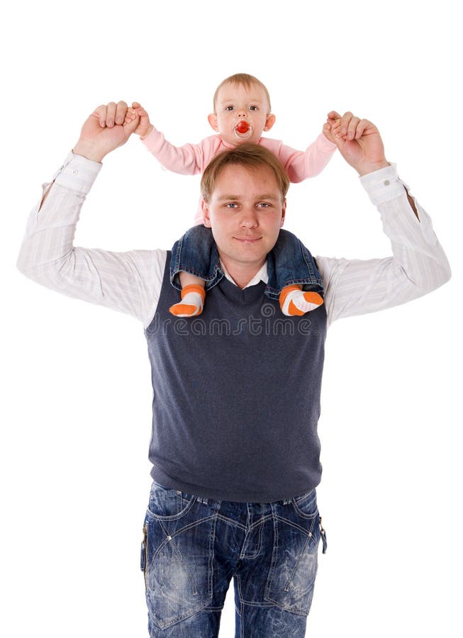 Happy Father stock image. Image of pacifier, caucasian - 17343923