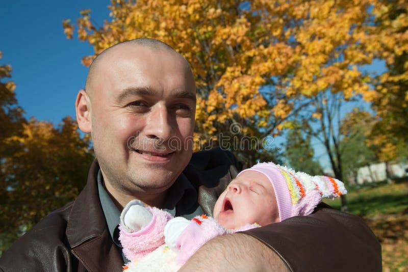 Happy father with baby stock image. Image of family, love - 18081129