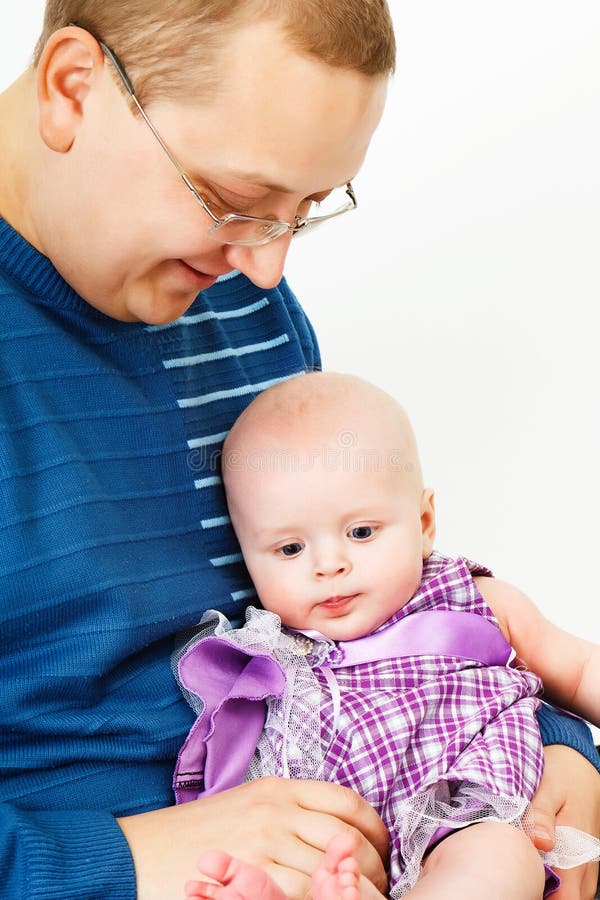 Happy Father with Baby Child Stock Photo - Image of portrait, parent ...