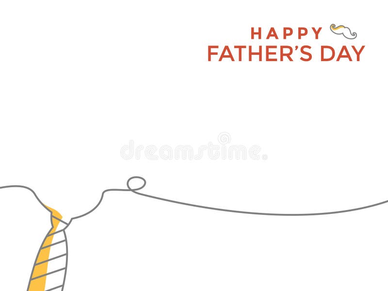 Happy Father Day Background in Minimal Style, Fathers Day Line Art ...