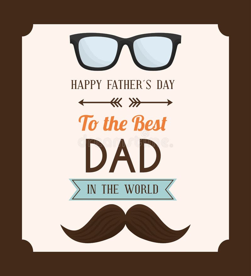 Happy father day card icon stock illustration. Illustration of clipart ...