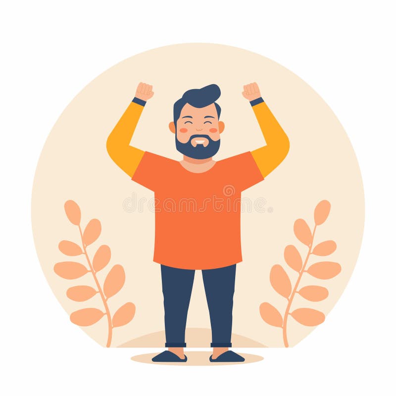 Happy Father Day Celebration with Character of Dad Looks Happy Stock ...