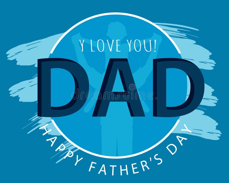 Happy Father Day Poster with Text Vector Stock Vector - Illustration of ...
