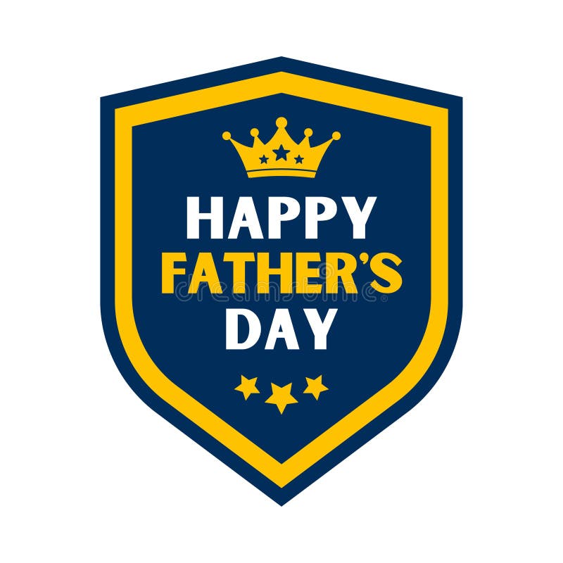 Happy Father s Day Badge stock illustration. Illustration of festive ...