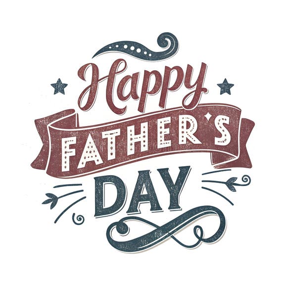 "Happy Father S Day" in Bold Retro Script Stock Illustration ...