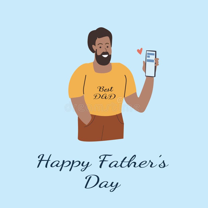 Happy Father S Day Celebration Design with Best Dad Message Stock ...