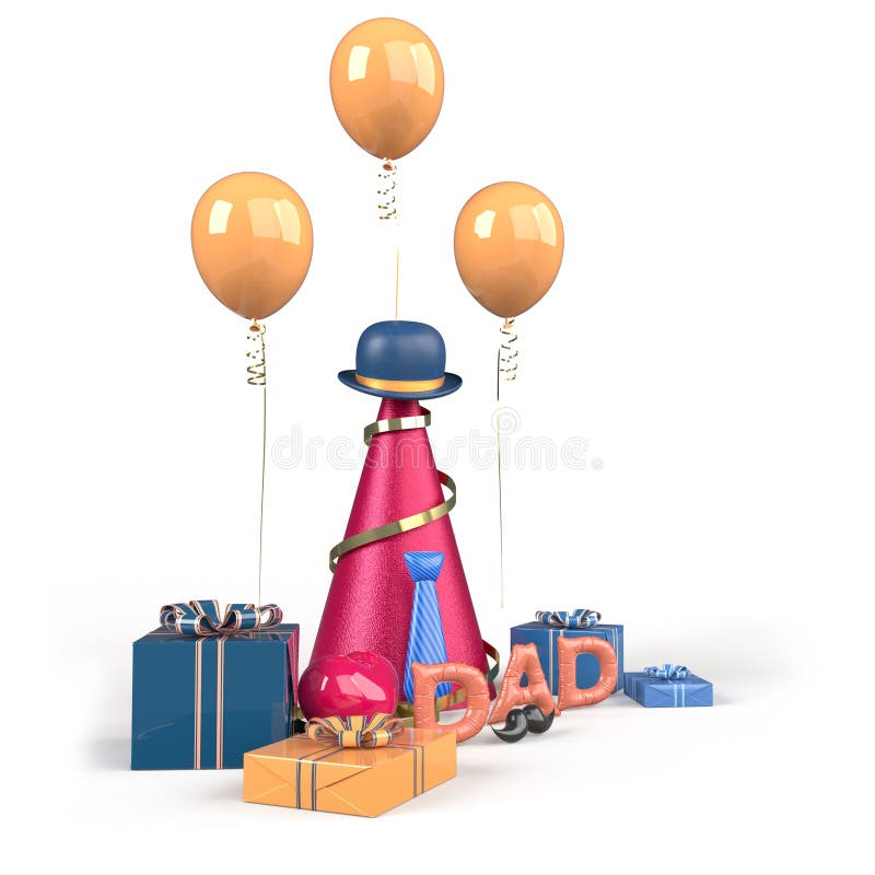 Happy Fatherâ€™s Day with Decorate. Concept in Fatherâ€™s Day ...