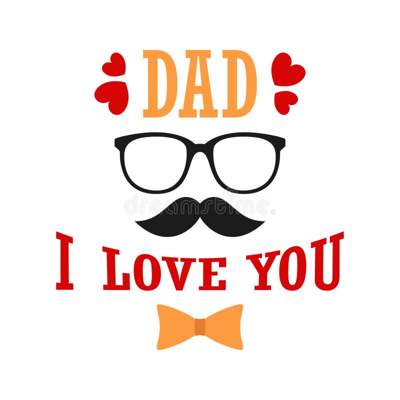Happy Father`s Day Design on White Background Stock Vector ...