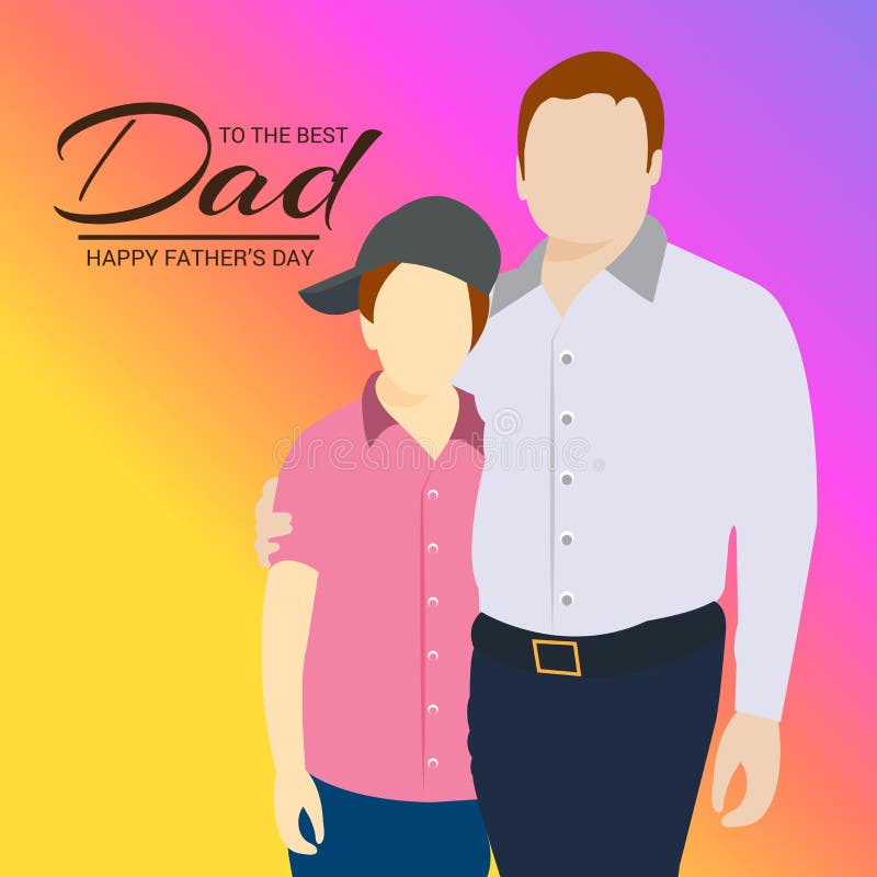 Happy Father s Day stock illustration. Illustration of childhood - 73038000