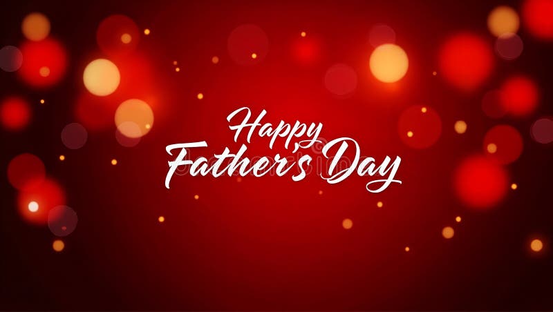 Happy Father S Day Image Elegant Red Background with Bokeh Lights ...