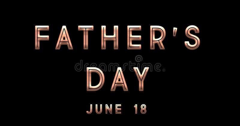 Happy Fatherâ€™s Day, June 18. Calendar of June Text Effect, Design ...