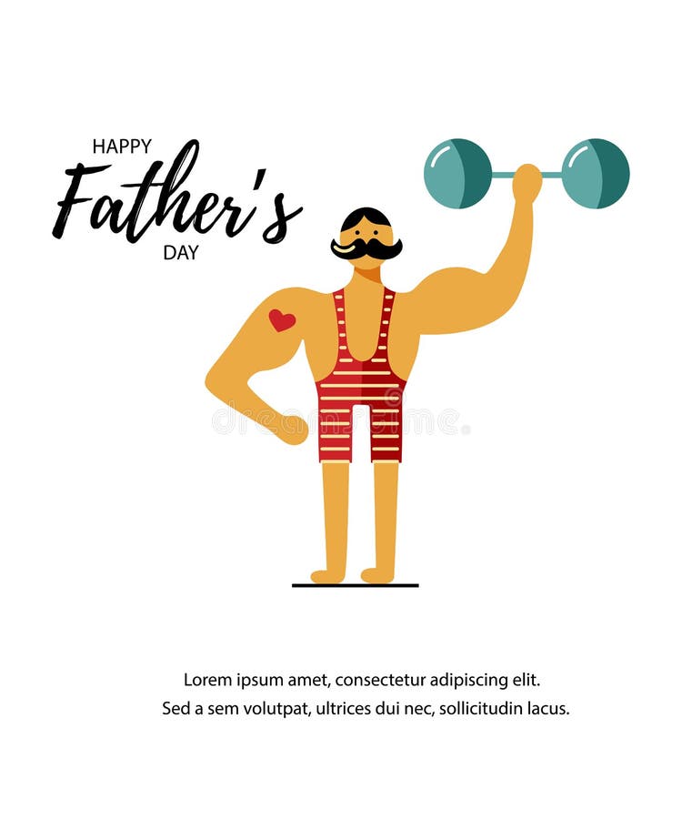 Happy Father`s Day My Dad My Hero Stock Illustration - Illustration of ...