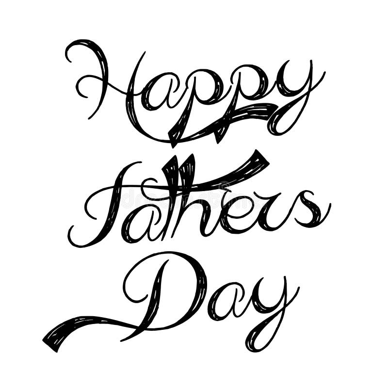 Happy Fathers Day Card Daddy Day Happy Dad Fathers Day Calligraphy ...