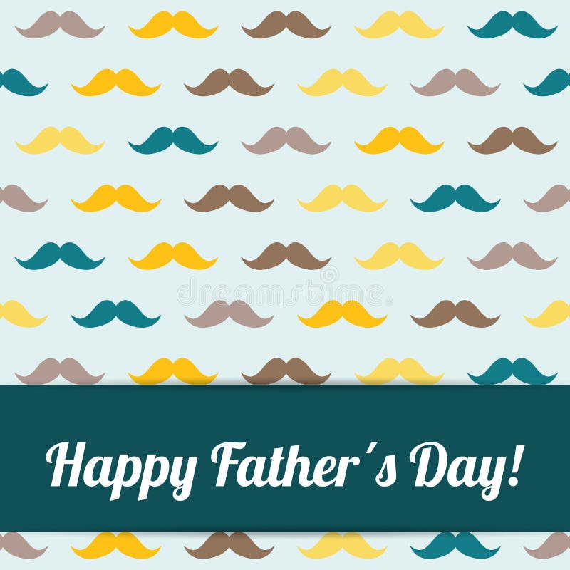 Happy Fathers Day Card Design. Stock Vector - Illustration of ornament ...