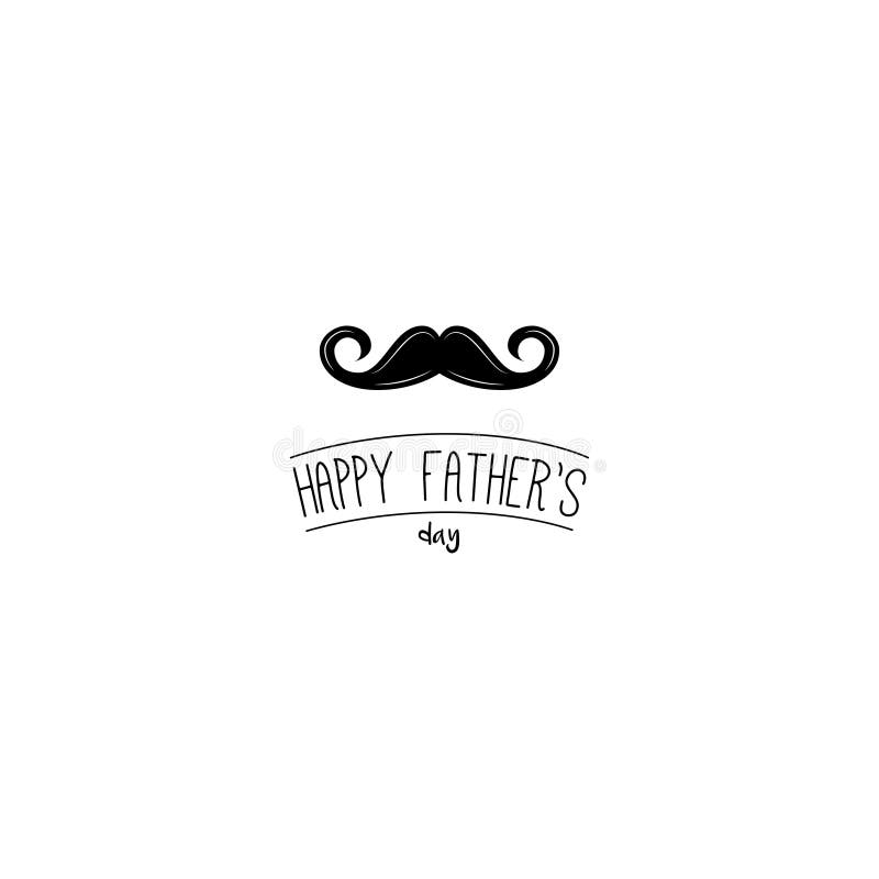 Happy Fathers Day Card. Mustache. Dad Greeting. Vector. Stock Vector ...