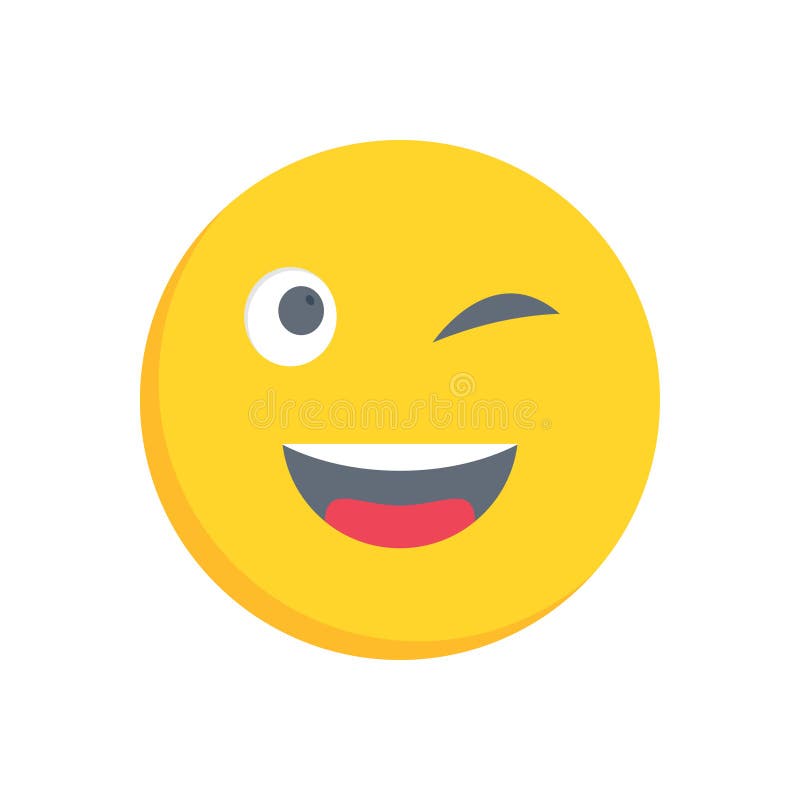 Happy Feeling Vector Flat Colour Icon Stock Vector - Illustration of ...