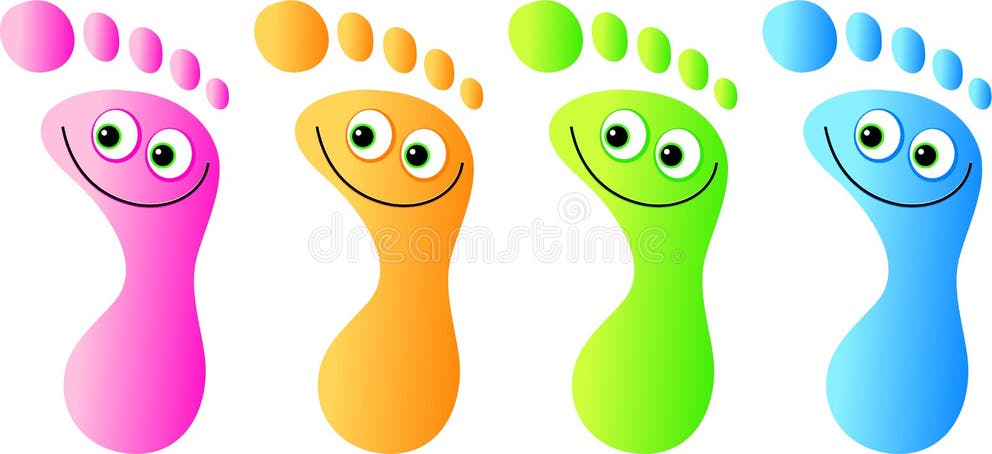 Happy feet stock vector. Illustration of graphic, happy - 9743426