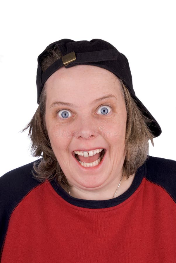 Happy female baseball fan stock photo. Image of head, control - 2115758