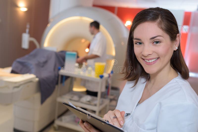 Happy Radiologist Holding X-ray Stock Image - Image of cancer, medical ...