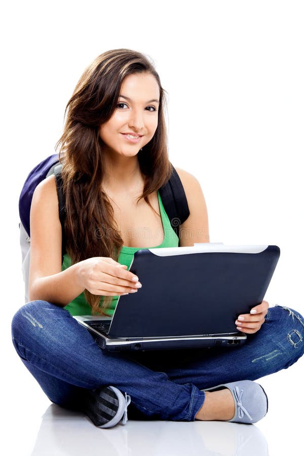 Happy female student stock photo. Image of attractive - 15872134