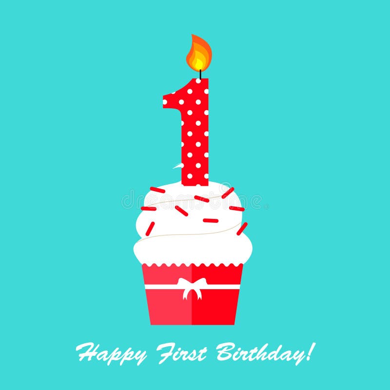 1st Birthday Cupcake Clipart