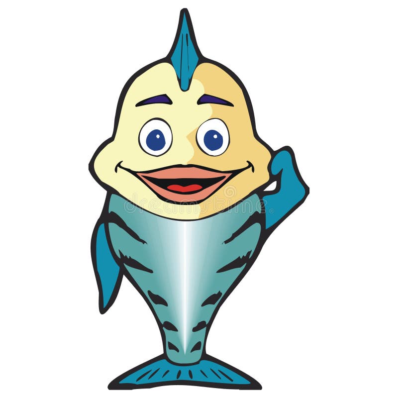 Happy fish stock vector. Illustration of wild, river, animal - 2500878