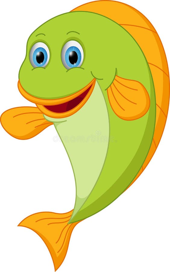 Happy fish cartoon stock vector. Illustration of happy - 50253103