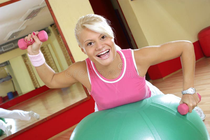 Happy fitness stock image. Image of woman, strength, attractive - 1403133