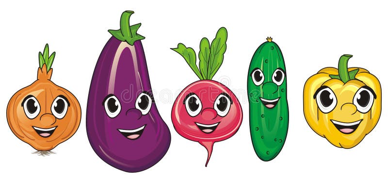 Five Vegetables Stock Illustrations – 370 Five Vegetables Stock ...