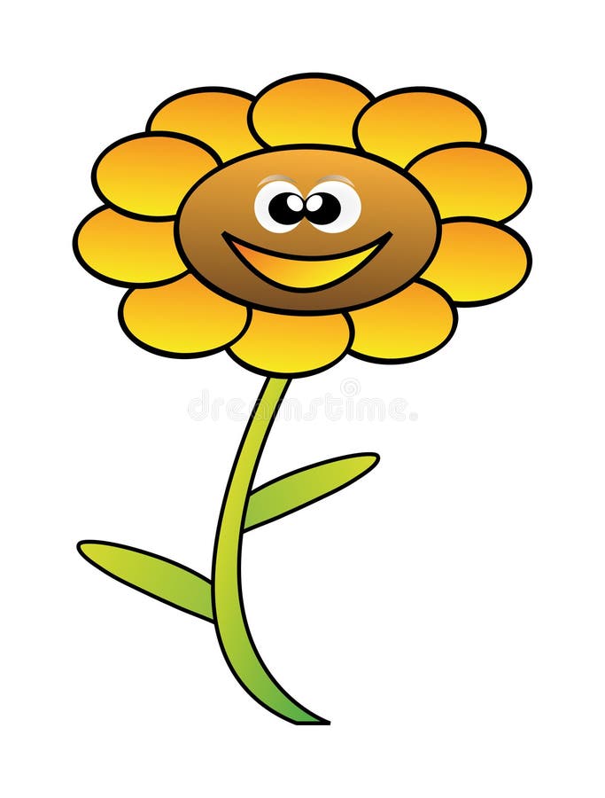 Happy flower stock vector. Illustration of symbolic, blossom - 13055254