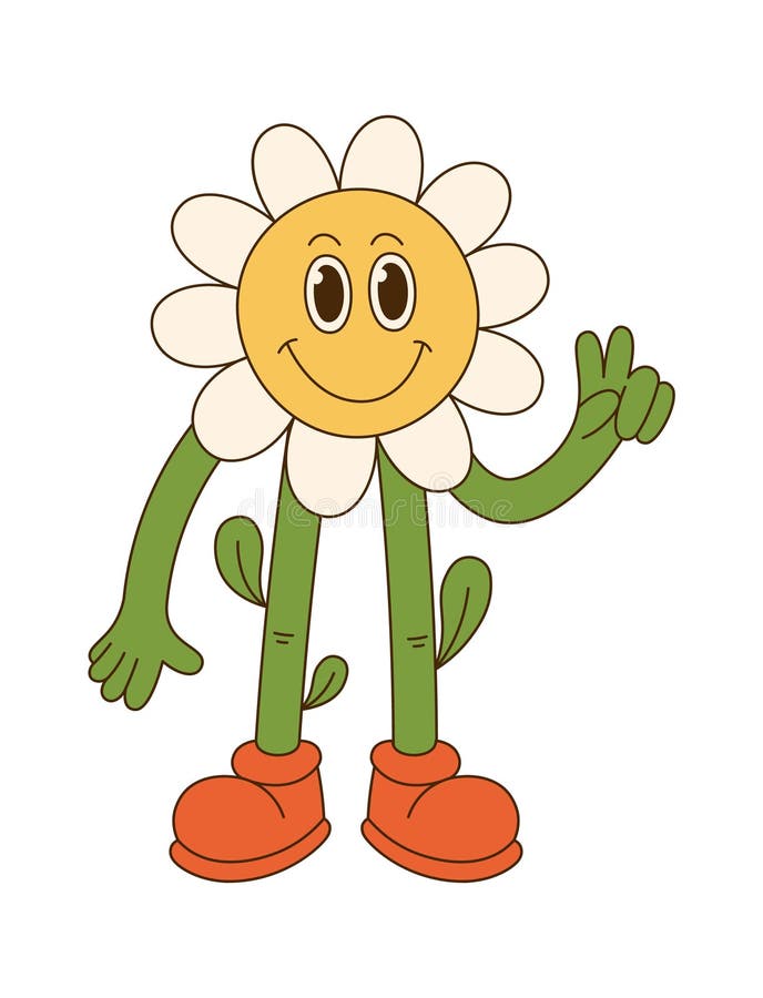 Happy Flower Character stock vector. Illustration of background - 276211284
