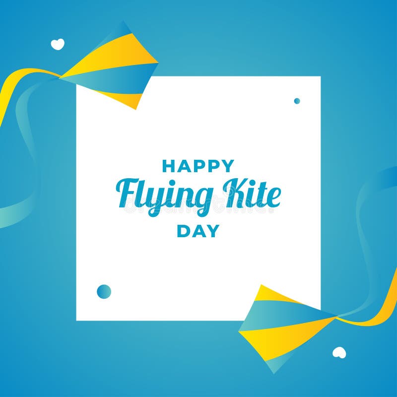 Happy Flying Kite Day Vector Design Template Background Stock Vector ...