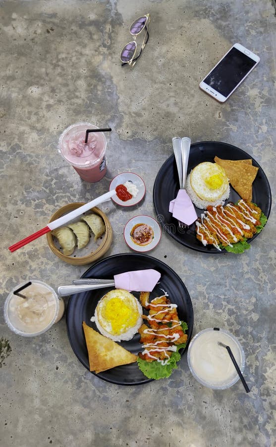 Happy Food Chicken Coffee Dimsum Stock Photo - Image of chicken, food ...